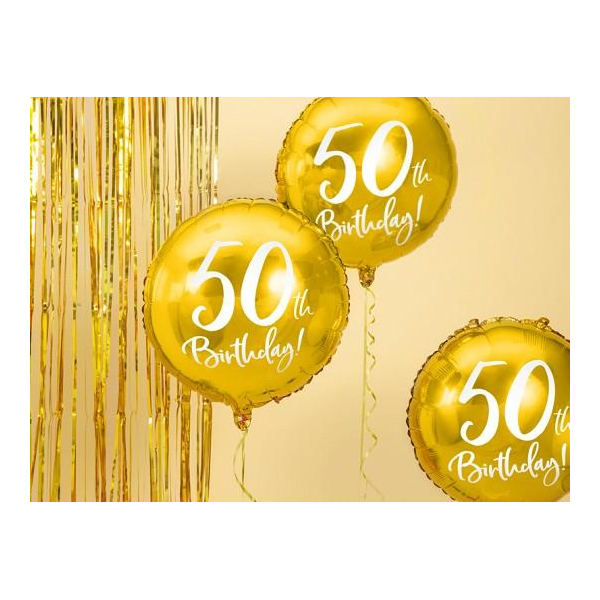 Ballon Mylar 50ᵉ anniversaire, pour fêter vos 50ans comme il se doit