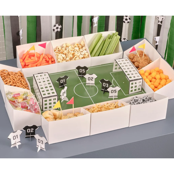 Décoration pour apéritif, stade de football