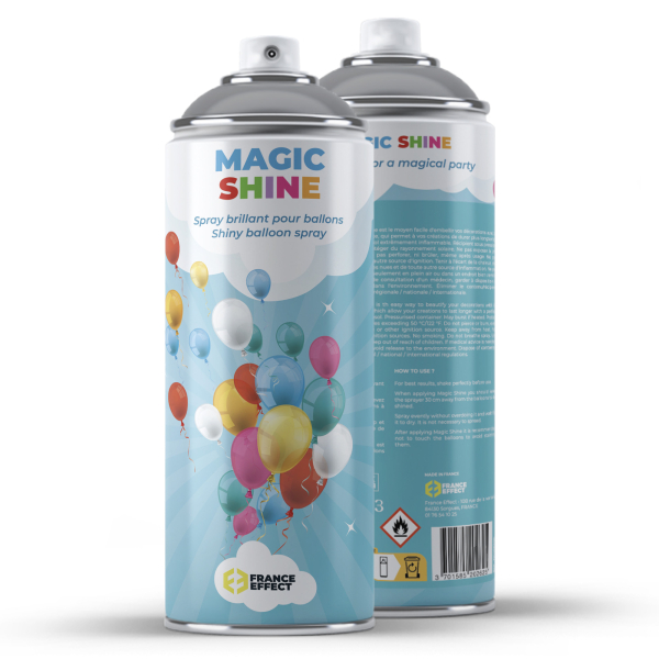 Spray Aérosol Magic Shine, brillant pour ballons en latex